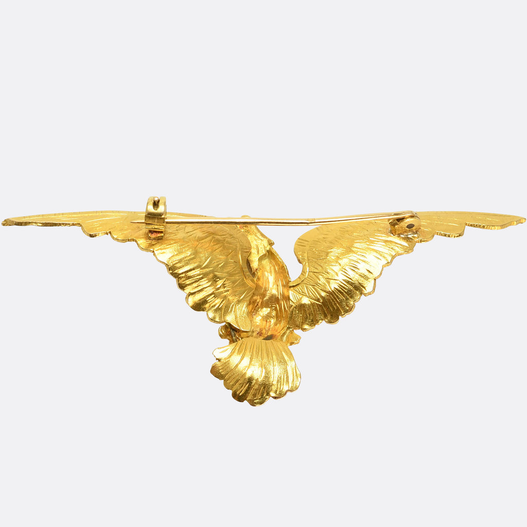 Antique French Diamond & Pearl Eagle Brooch – Butter Lane Antiques