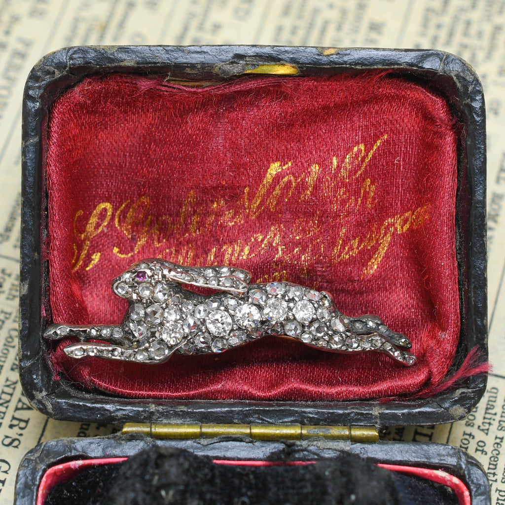 Victorian Diamond Hare Brooch – Butter Lane Antiques