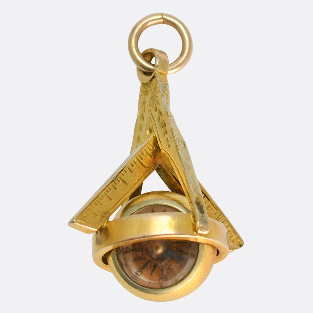 Victorian Gold Masonic Compass Fob – Butter Lane Antiques