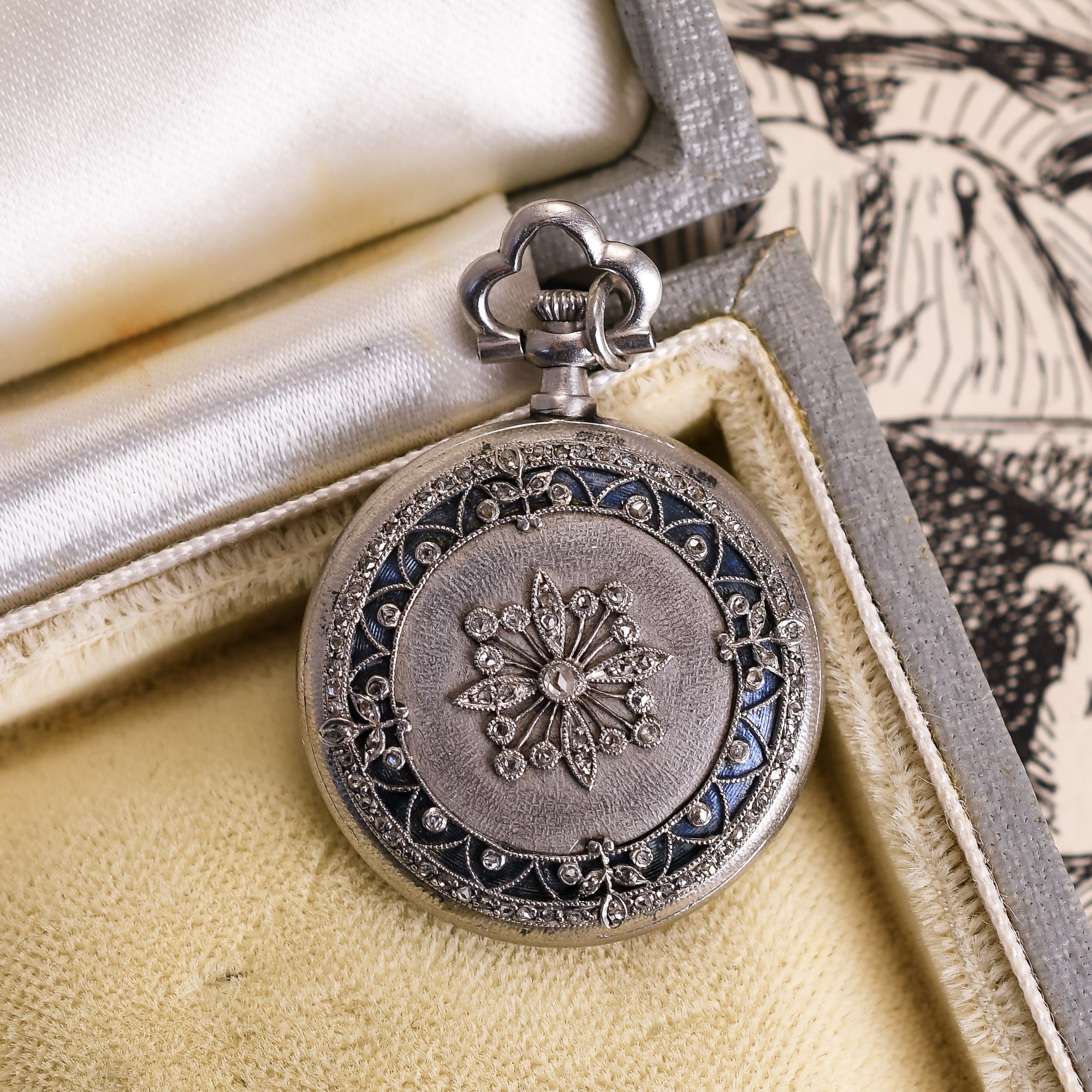 Edwardian Diamond Platinum Pocket Watch by Bailey, Banks & Biddle Co ...