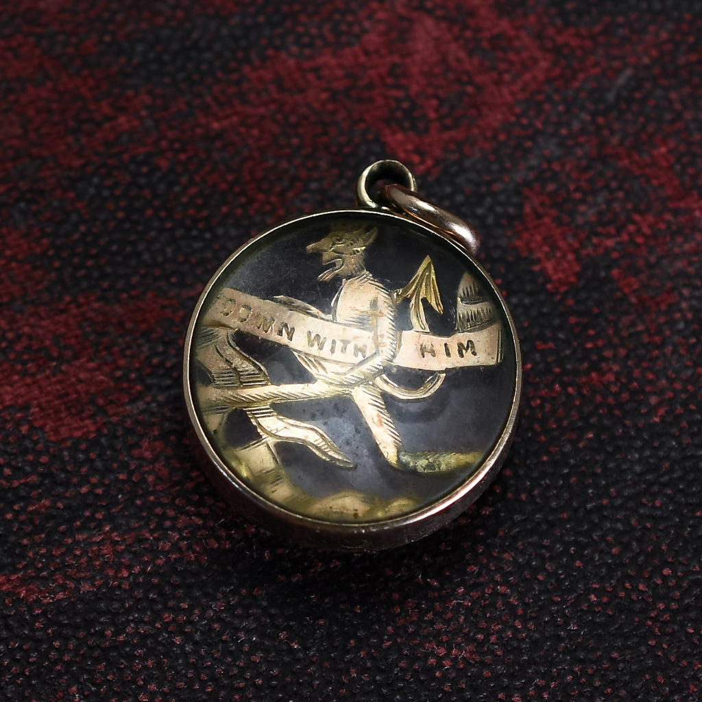 Art Deco Down With the Devil Charm – Butter Lane Antiques