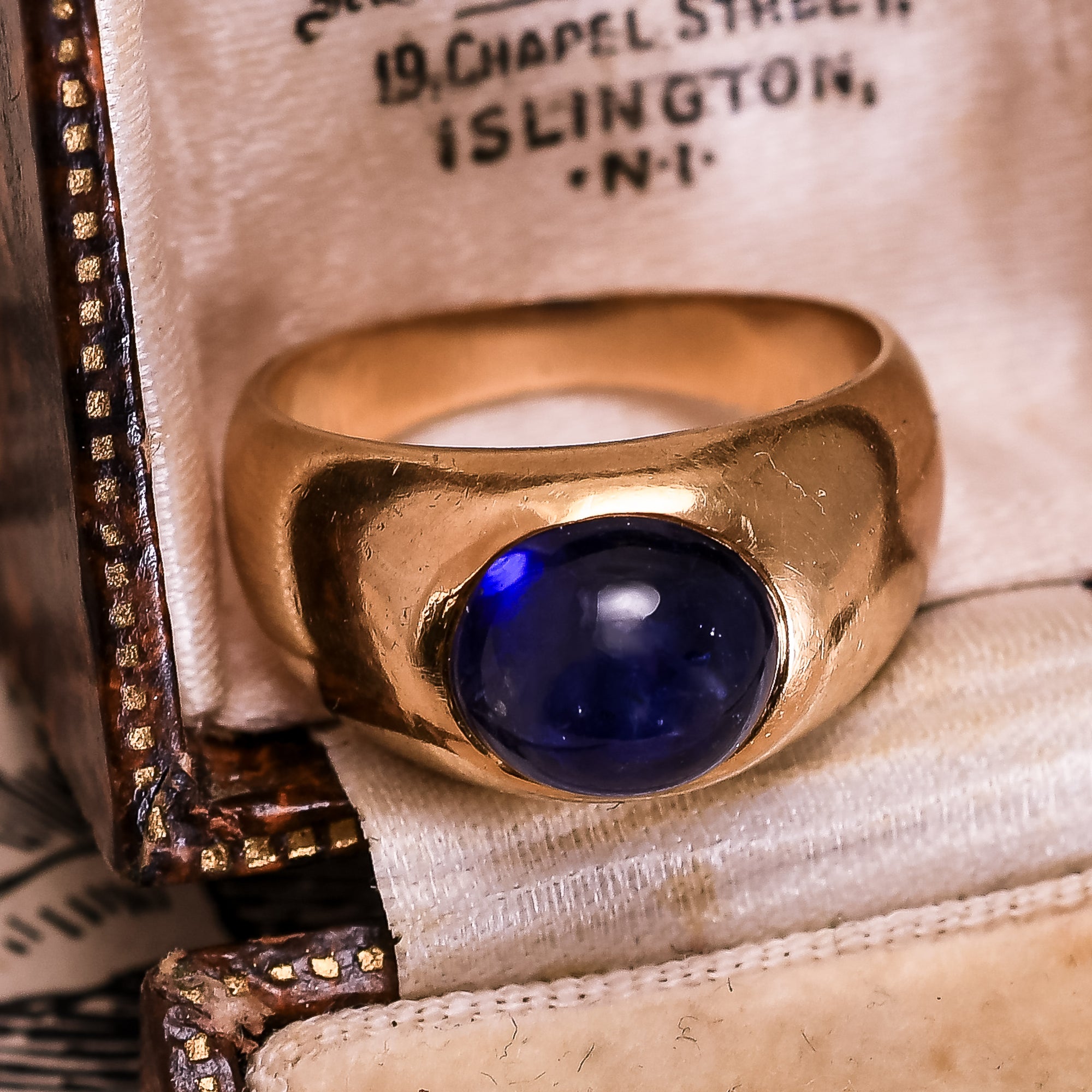 1930's French Ceylon Sapphire Cabochon Ring – Butter Lane Antiques