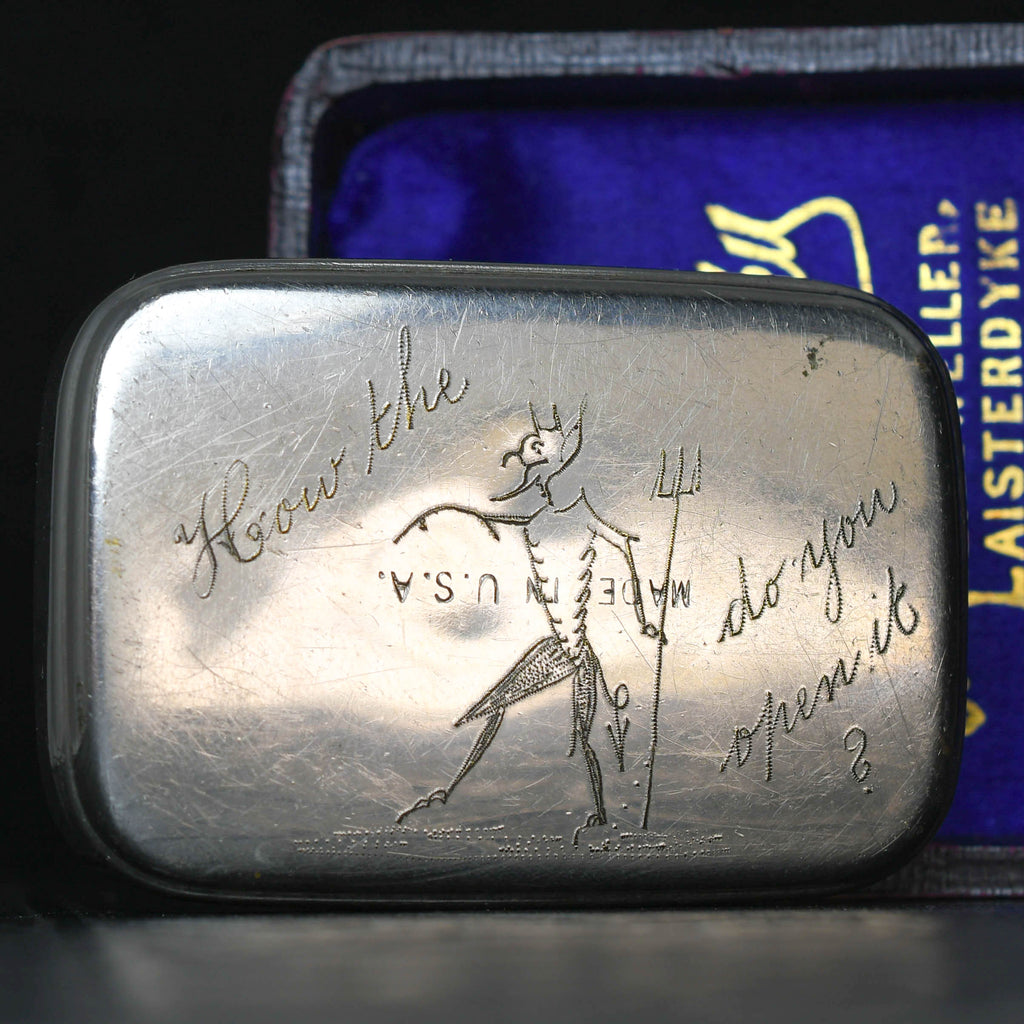 Antique "How The Devil Do you Open It?" Puzzle Vesta – Butter Lane Antiques