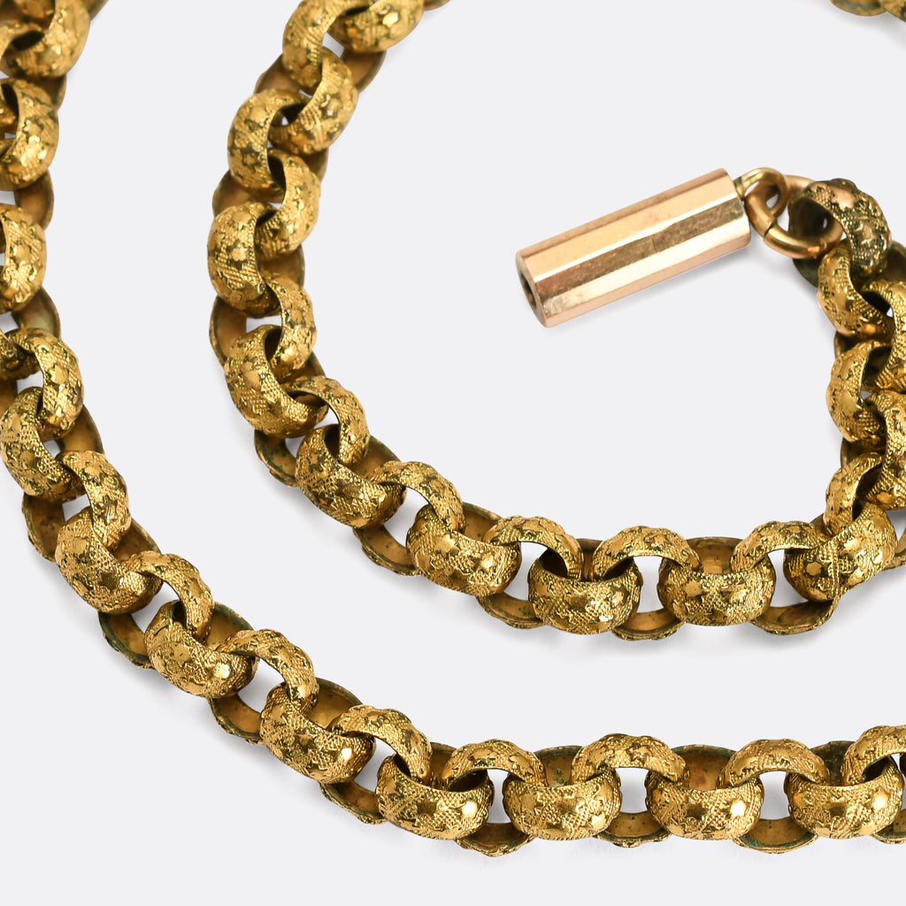 Georgian Star Link Belcher Chain, 15" – Butter Lane Antiques