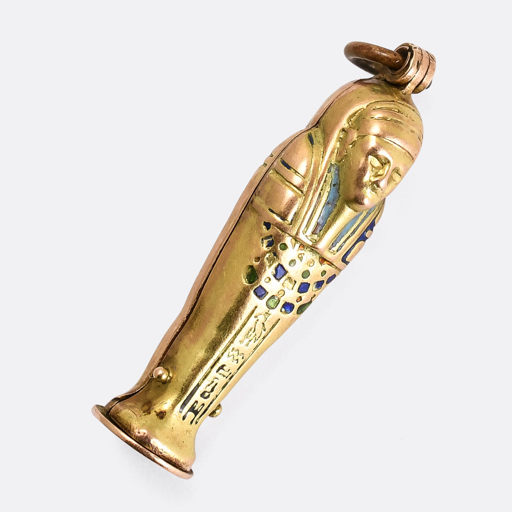 Egyptian Revival Sarcophagus & Mummy Charm – Butter Lane Antiques