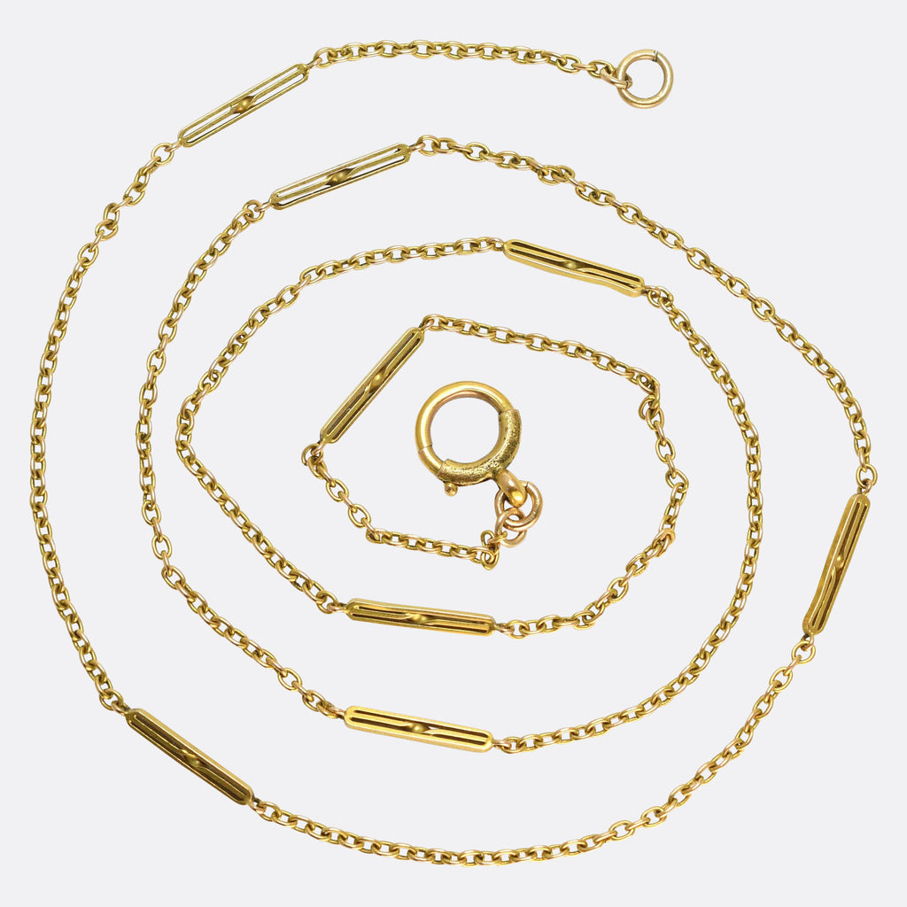 Antique 15k Gold Fancy Link Chain – Butter Lane Antiques