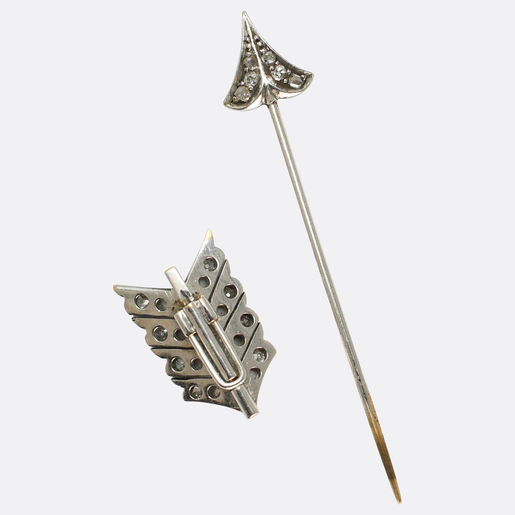 Art Deco Diamond Arrow Jabot Pin – Butter Lane Antiques