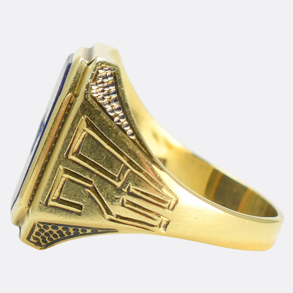 Art Deco Lapis Lazuli "Genie's Lamp" Signet Ring – Butter Lane Antiques