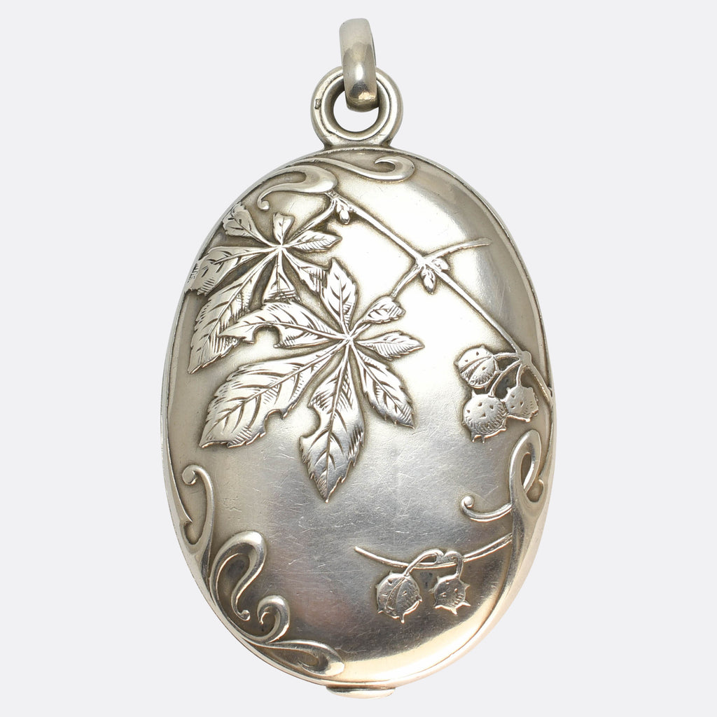 Art Nouveau French Silver Mirror & Locket Pendant – Butter Lane Antiques