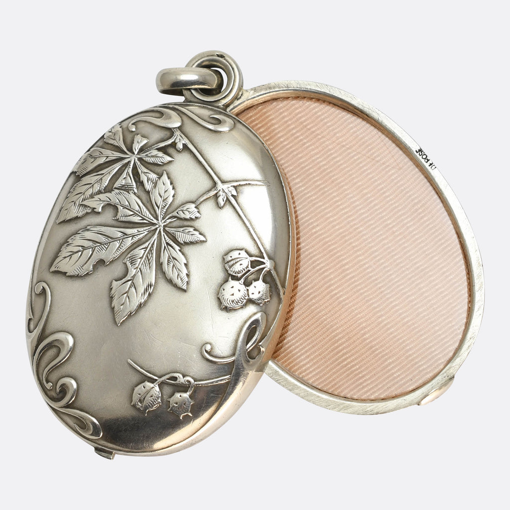 Art Nouveau French Silver Mirror & Locket Pendant – Butter Lane Antiques