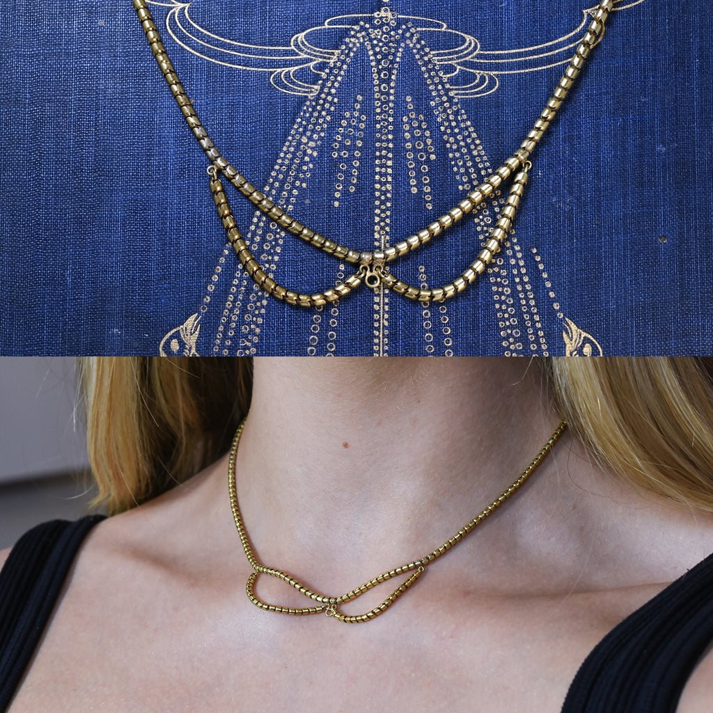 Victorian 15k Gold Swag Snake Chain – Butter Lane Antiques
