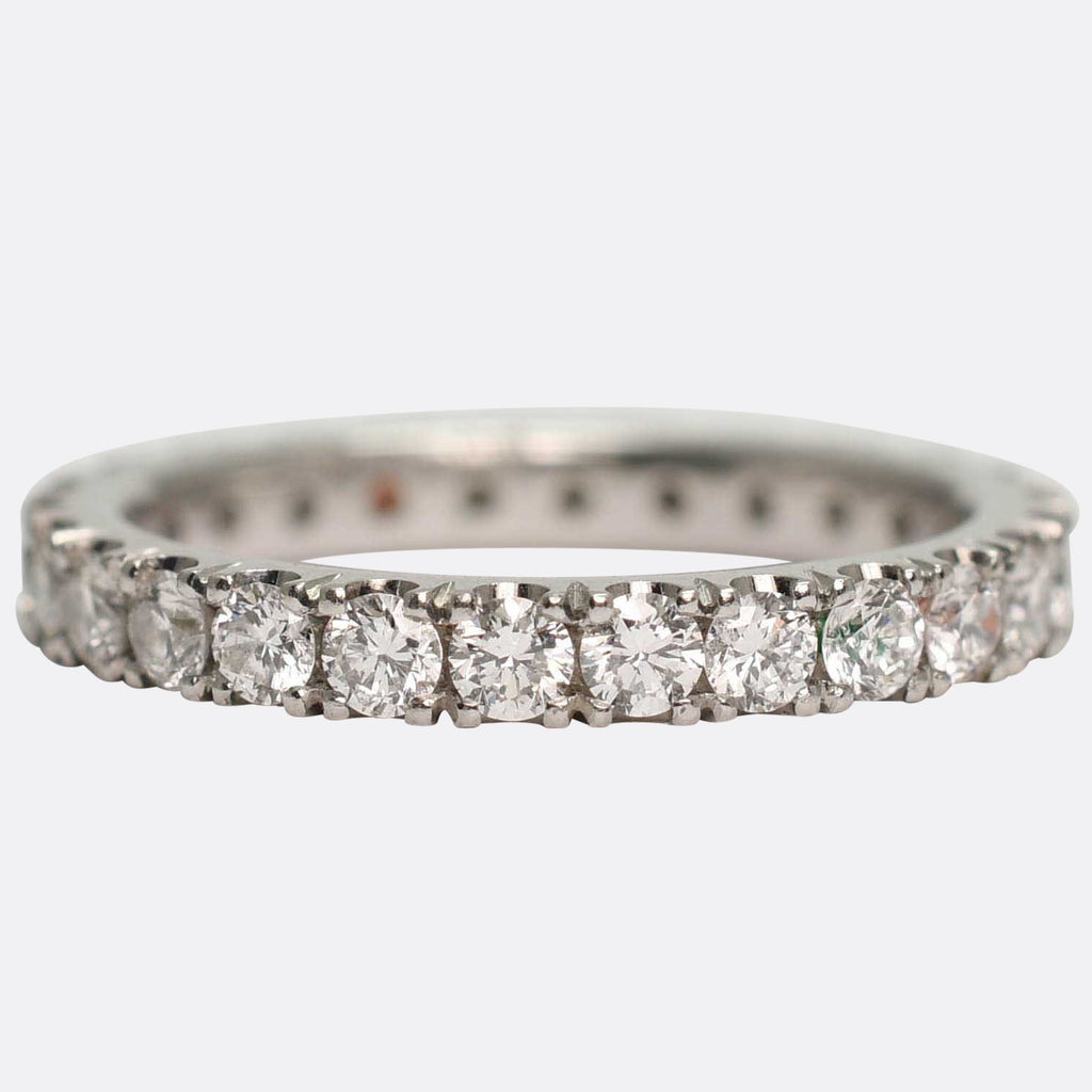 Contemporary Diamond Platinum Eternity Ring – Butter Lane Antiques