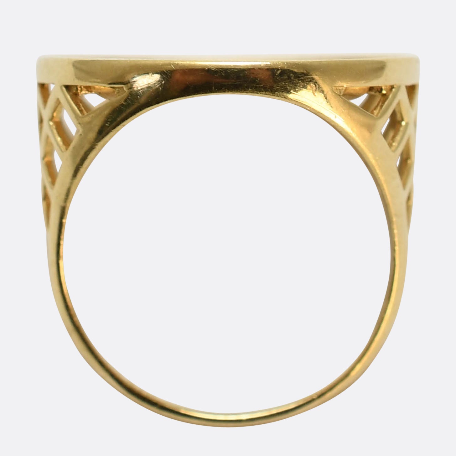 Contemporary Gold Smiley Face Sovereign Ring Butter Lane Antiques