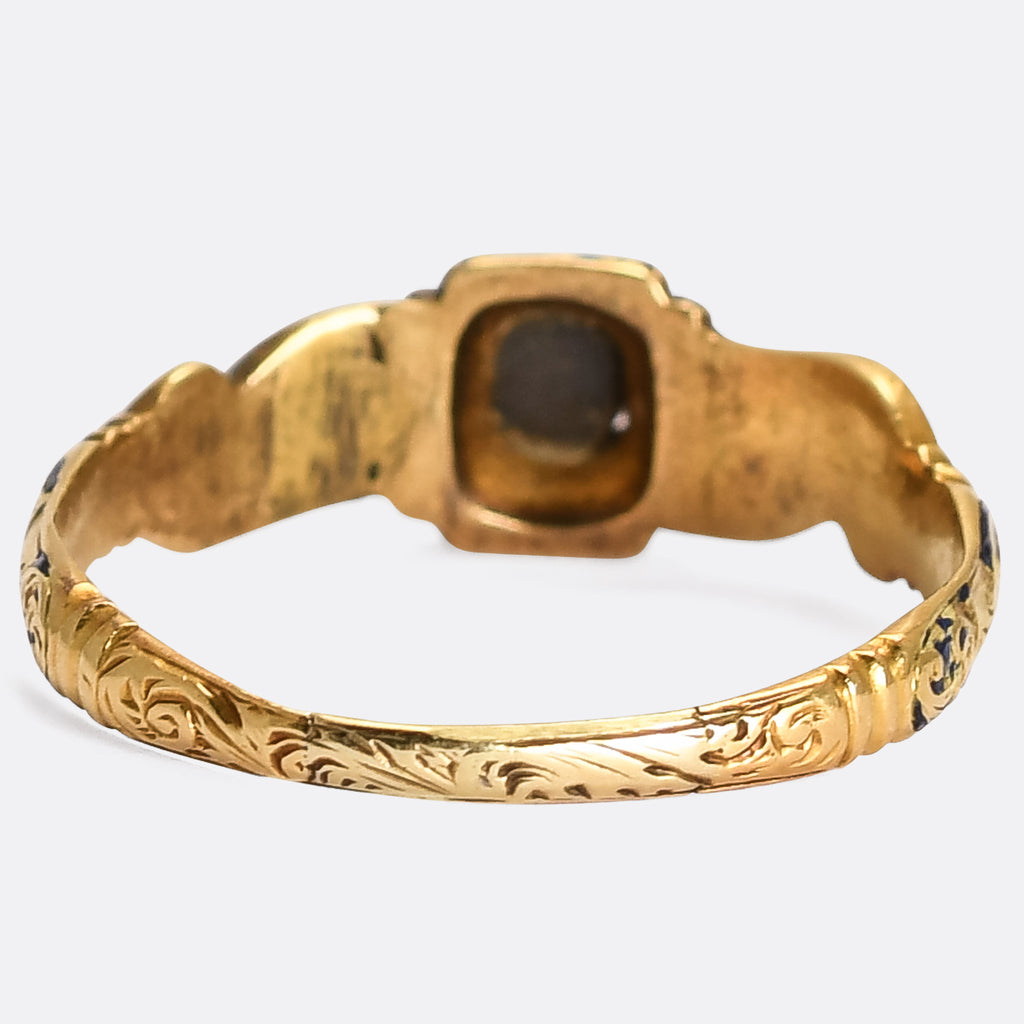 Early Georgian Ruby & Enamel Ring – Butter Lane Antiques