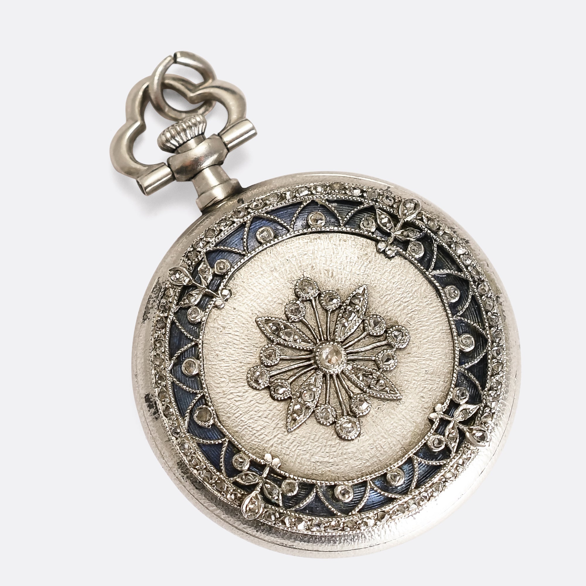 Edwardian Diamond Platinum Pocket Watch by Bailey, Banks & Biddle Co ...