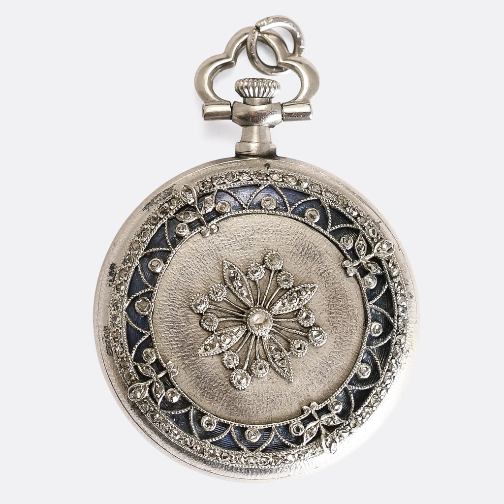 Edwardian Diamond Platinum Pocket Watch by Bailey, Banks & Biddle Co ...