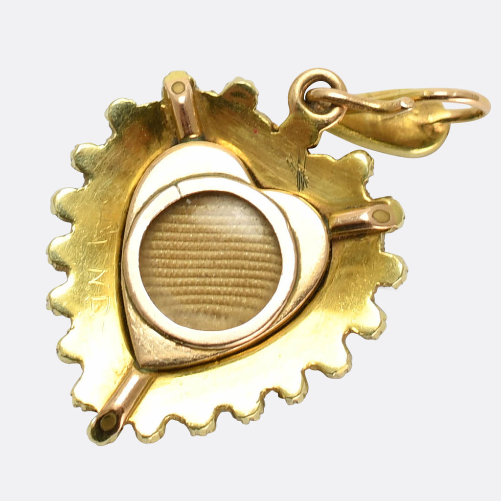 Edwardian Turquoise & Pearl Heart Locket Pendant – Butter Lane Antiques