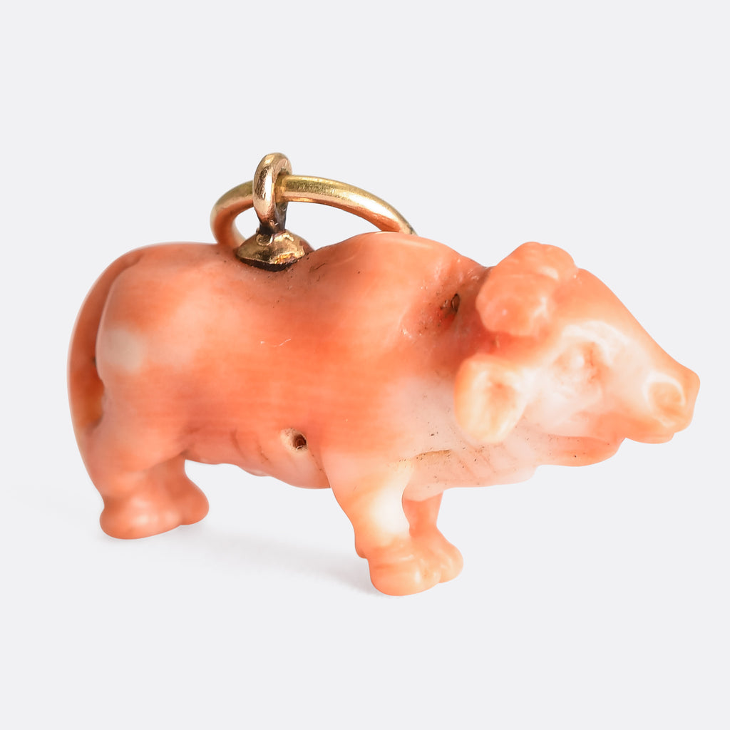 Georgian Coral Bison Charm – Butter Lane Antiques