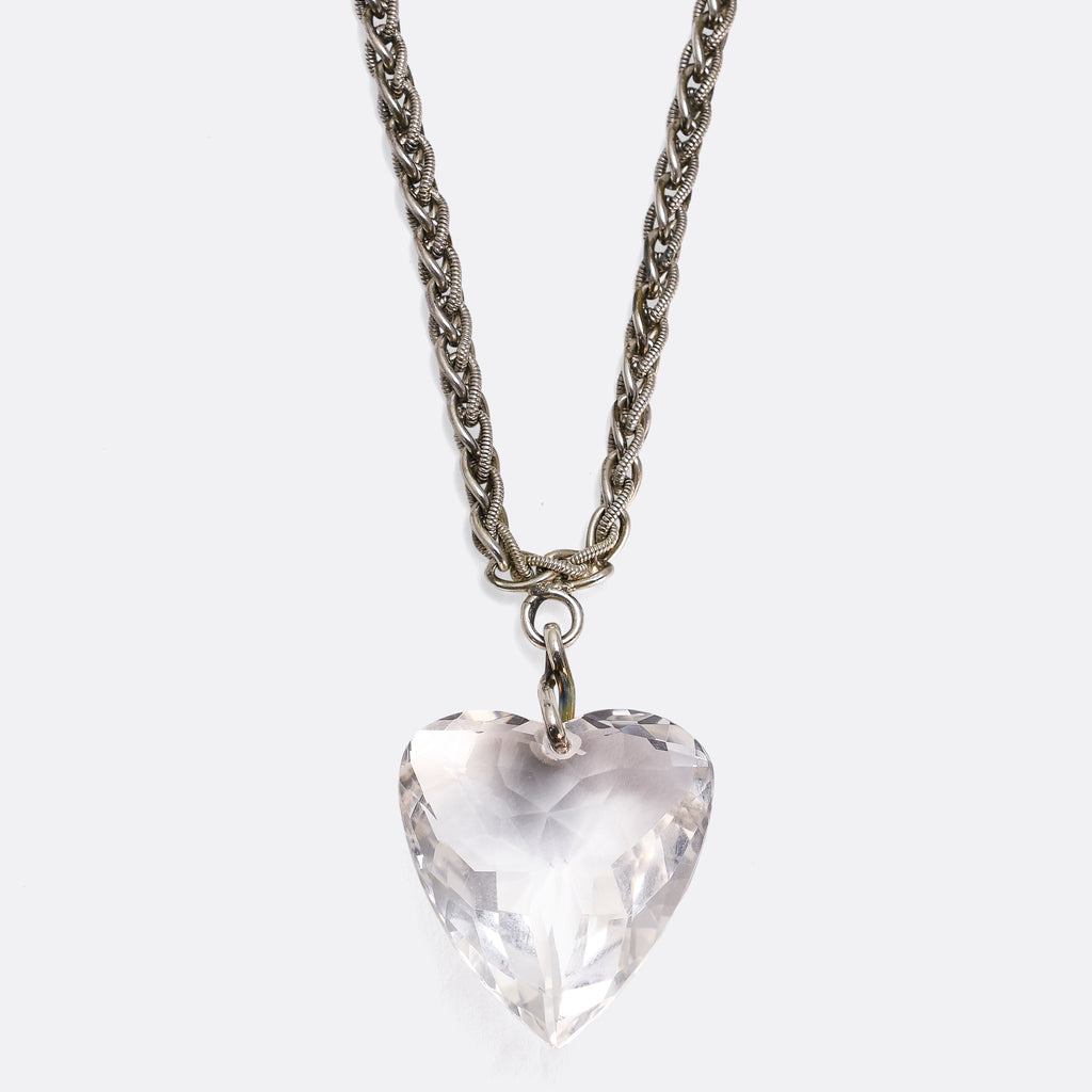 Georgian Rock Crystal Heart & Silver Chain – Butter Lane Antiques
