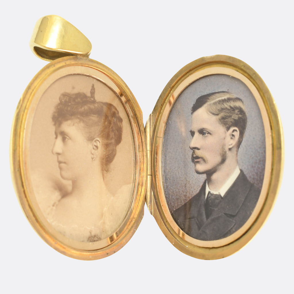 Victorian Diamond, Emerald & Ruby Trefoil Locket – Butter Lane Antiques