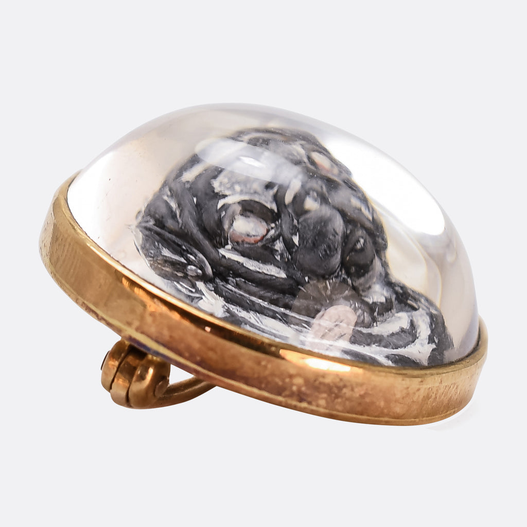 Victorian Essex Crystal Pug Brooch – Butter Lane Antiques