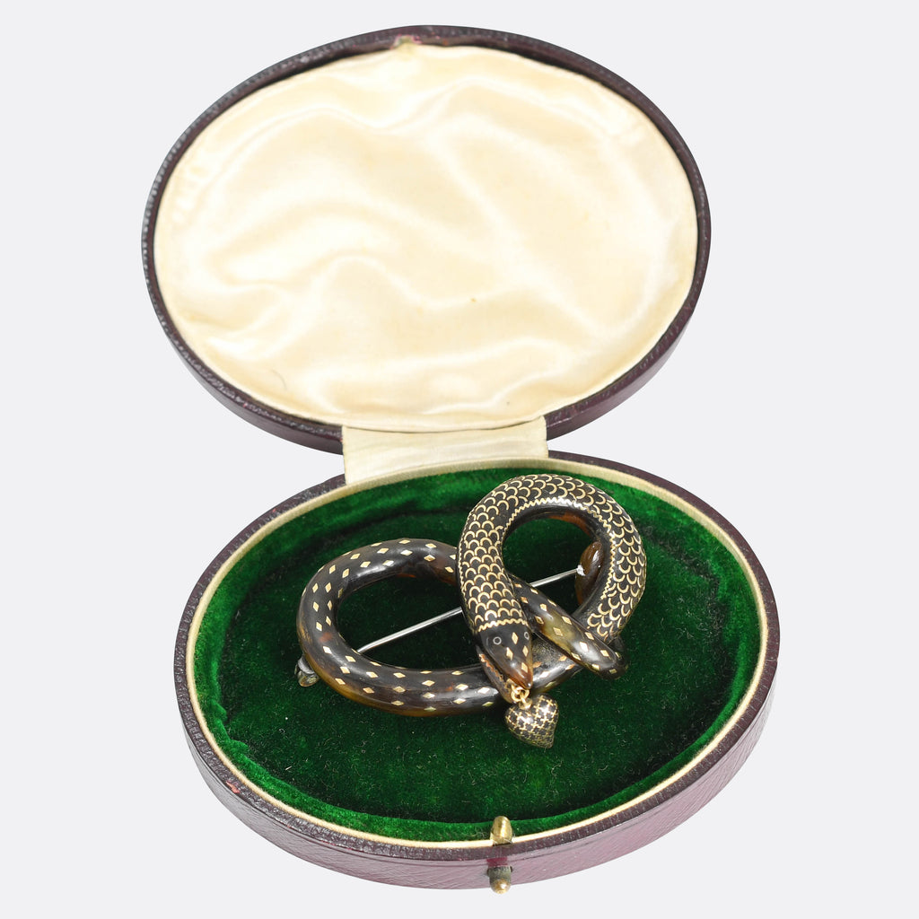 Victorian Pique Love Knot Snake Brooch – Butter Lane Antiques