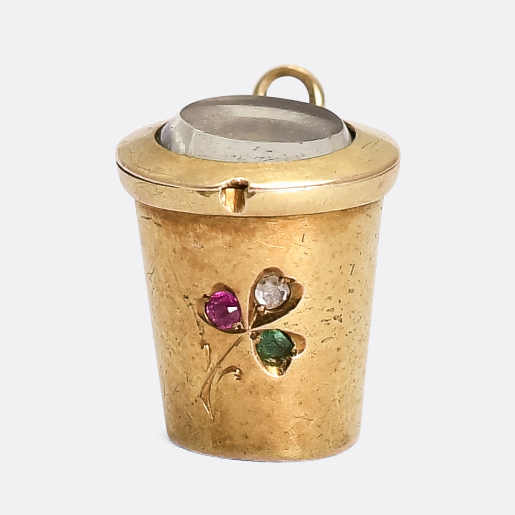 Victorian Ruby, Emerald & Diamond Trefoil Tankard Charm – Butter Lane ...