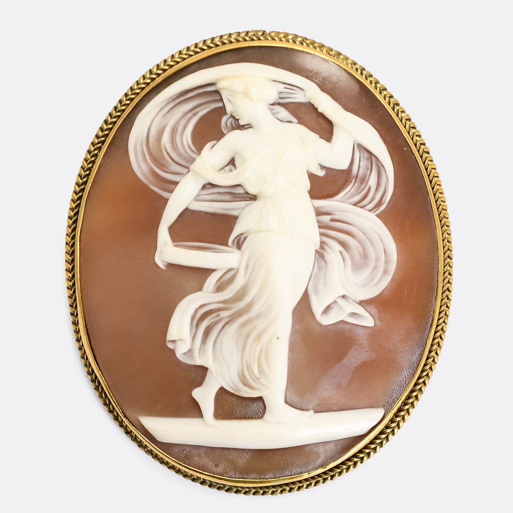 Victorian "The Dancing Muse" Cameo Brooch – Butter Lane Antiques
