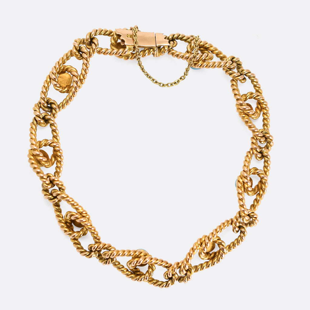 Victorian Turquoise & Pearl Bracelet – Butter Lane Antiques