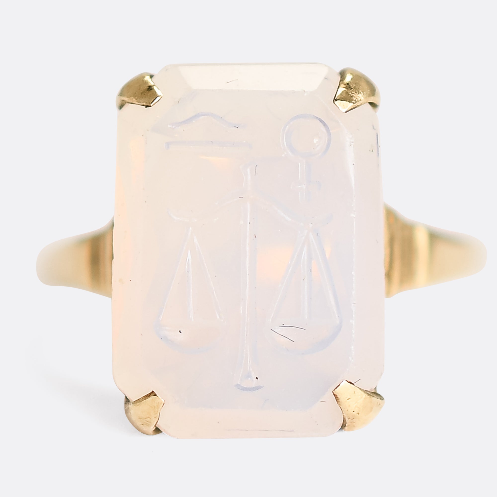 Vintage Opalite Libra & Venus Signet Ring – Butter Lane Antiques