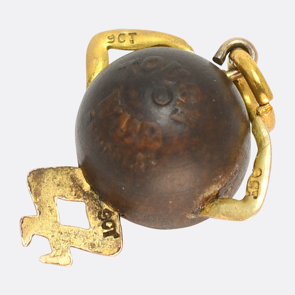 WW1 Gold "Touch Wud" Lucky Charm – Butter Lane Antiques