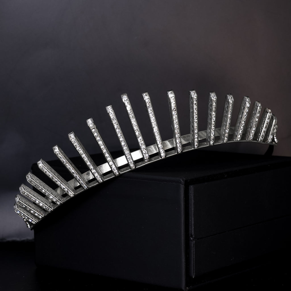 Art Deco Paste Gemstone Fringe Tiara – Butter Lane Antiques