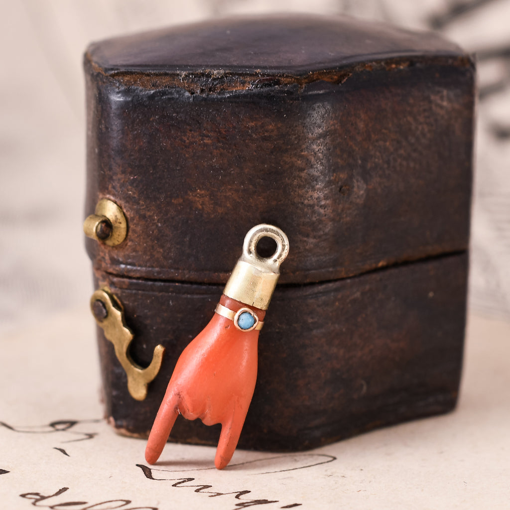 Georgian Coral Mano Cornuto "Sign of the Horns" Charm – Butter Lane ...