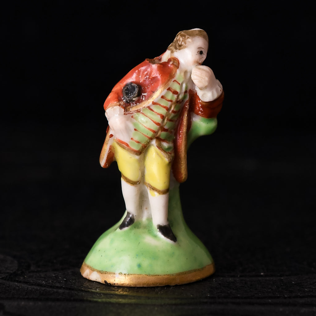 18th Century Derby Chelsea Porcelain Fob Seal "Bowing Gallant by Tree ...
