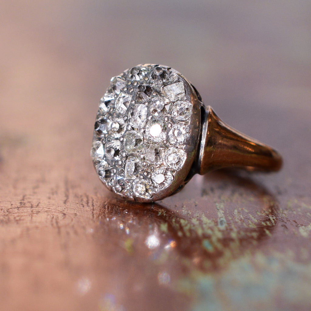 Victorian Old Cut Diamond Cobblestone Ring – Butter Lane Antiques