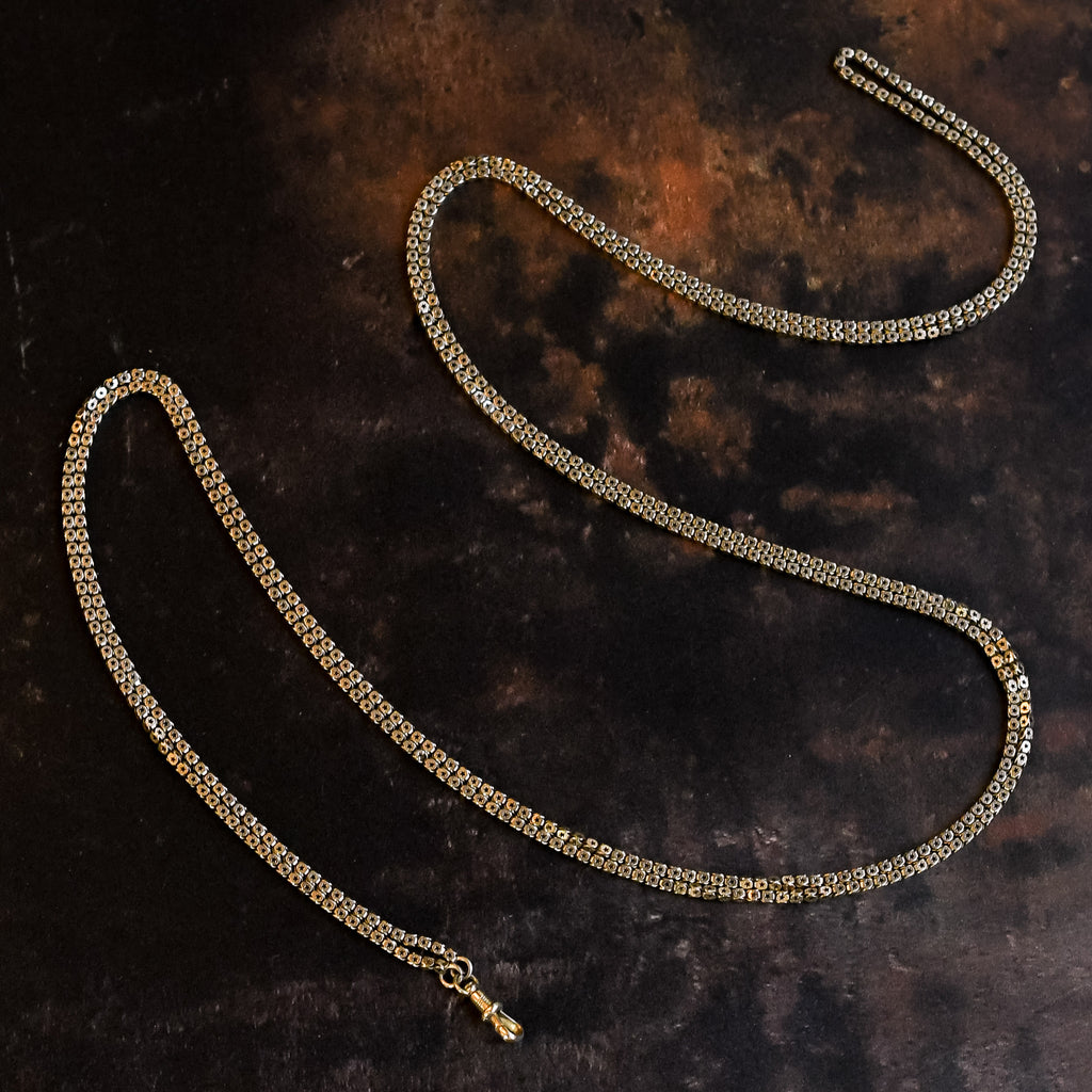 Victorian 9k Gold Box-Link Long Guard Chain, 60" – Butter Lane Antiques