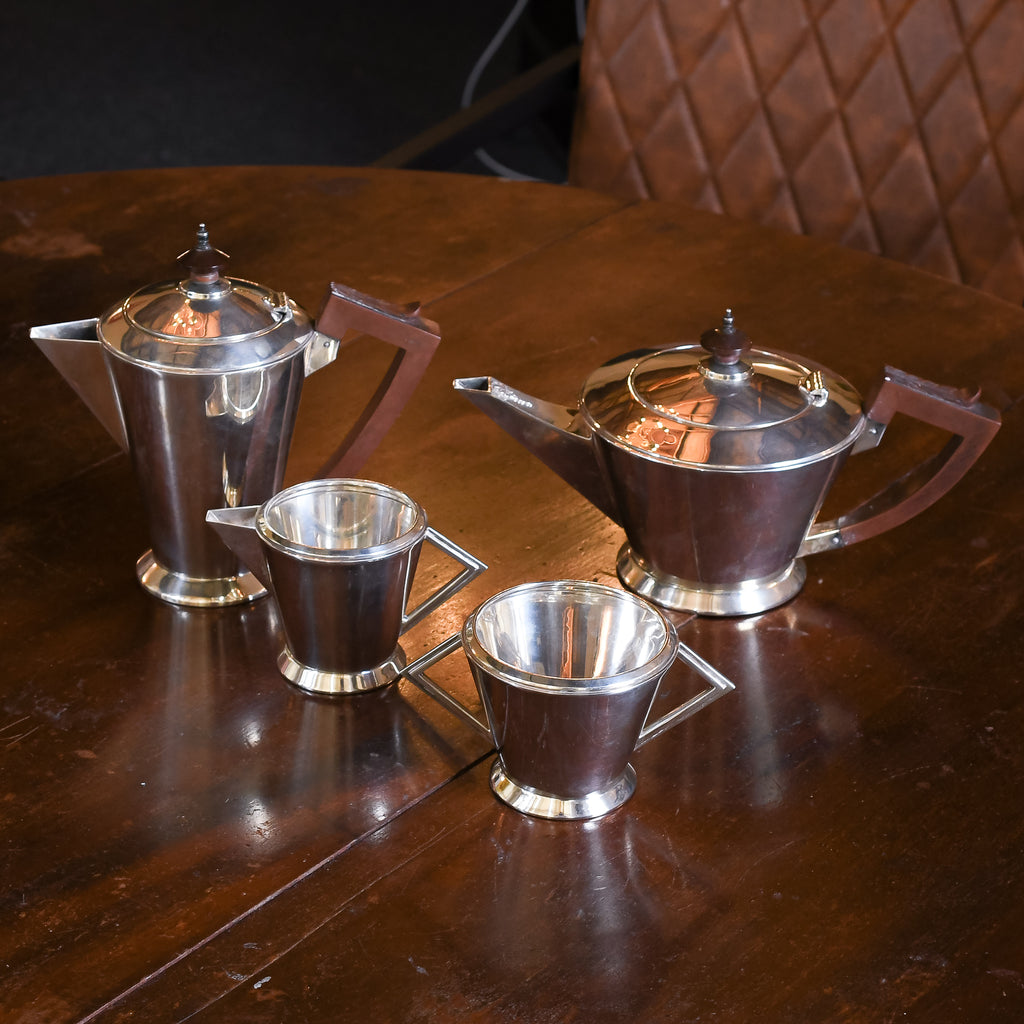 Art Deco 4-Piece Silver Tea Service – Butter Lane Antiques