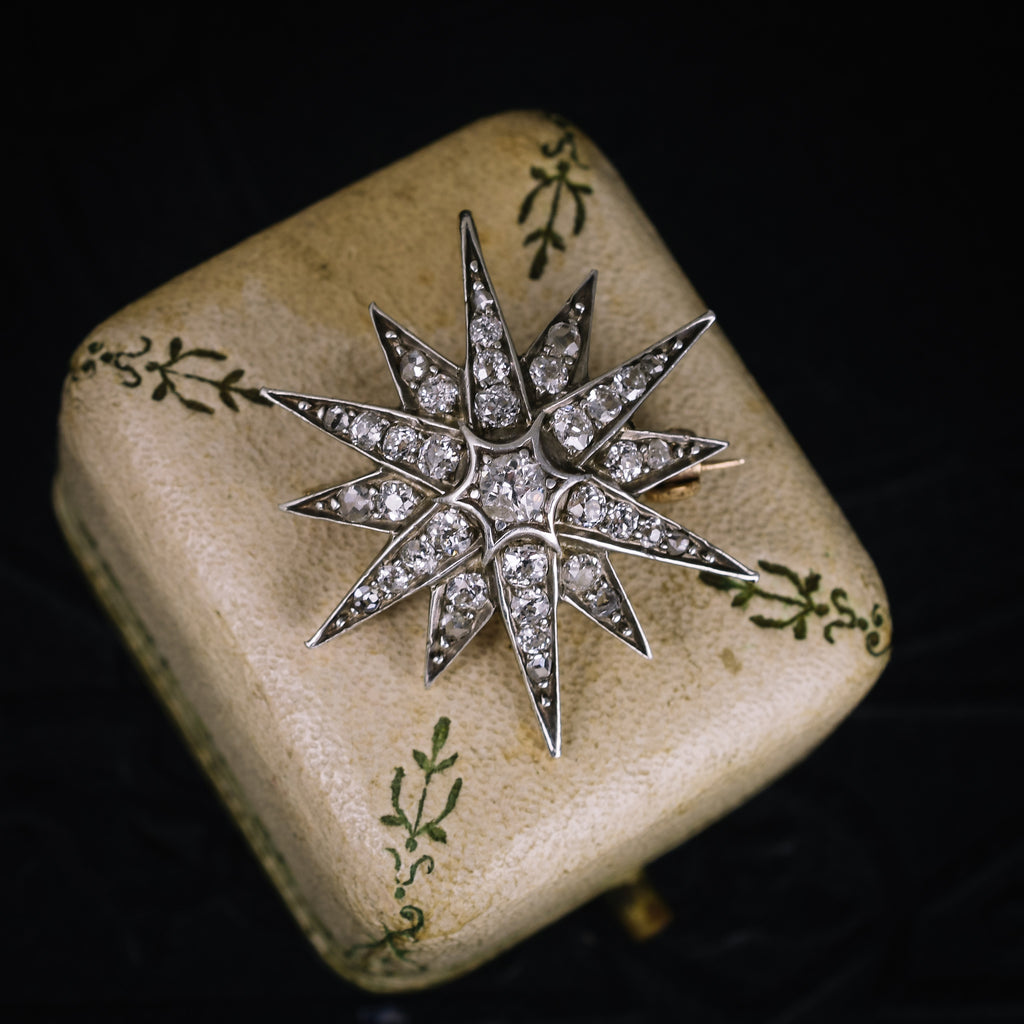 Victorian Old Cut Diamond Star Pendant – Butter Lane Antiques