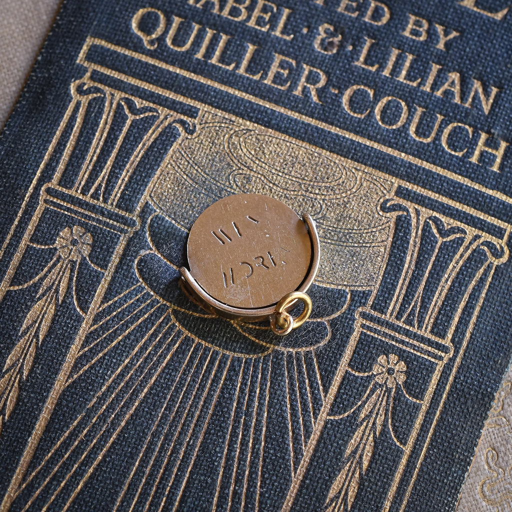 1950s WHY WORRY Gold Spinner Charm – Butter Lane Antiques