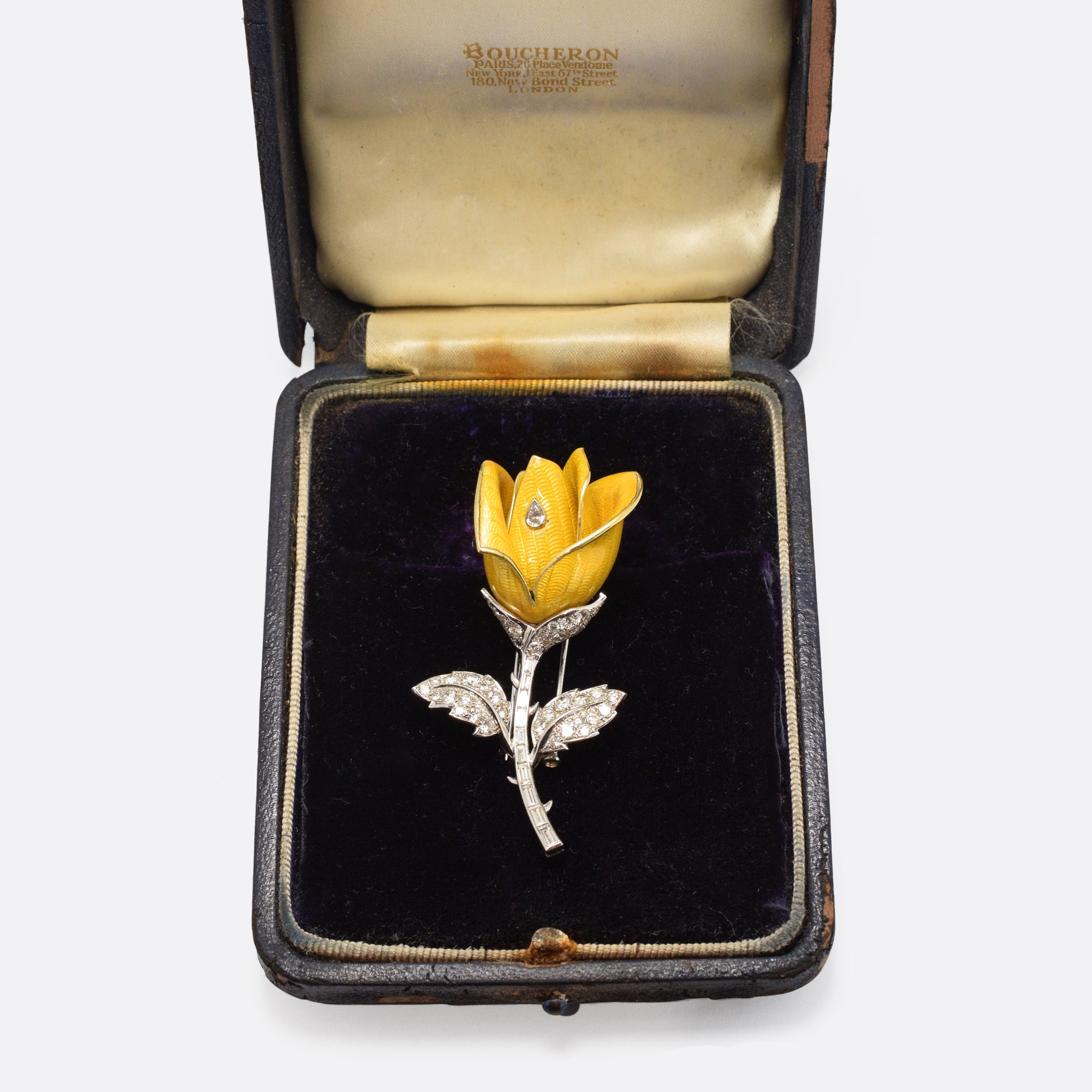 Yellow rose brooch store