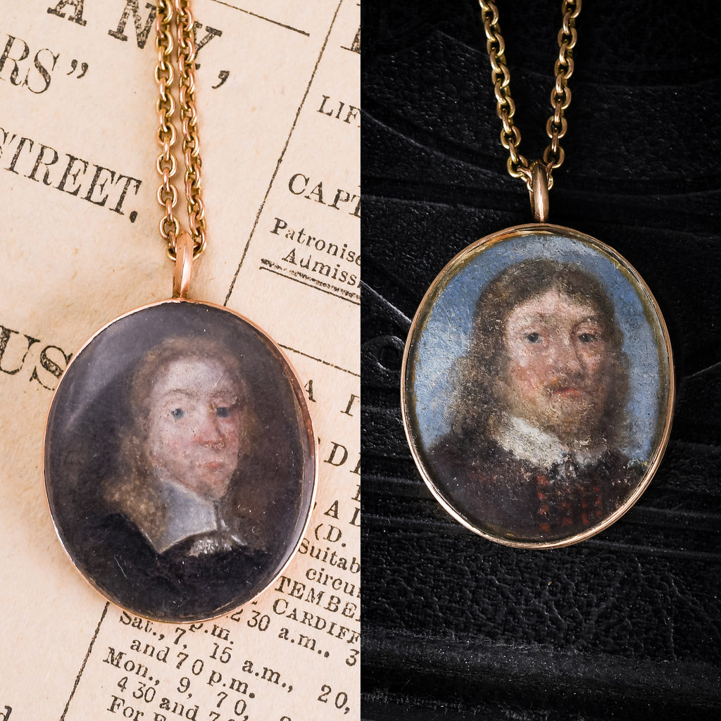 Georgian Portrait Miniature Double Locket – Butter Lane Antiques