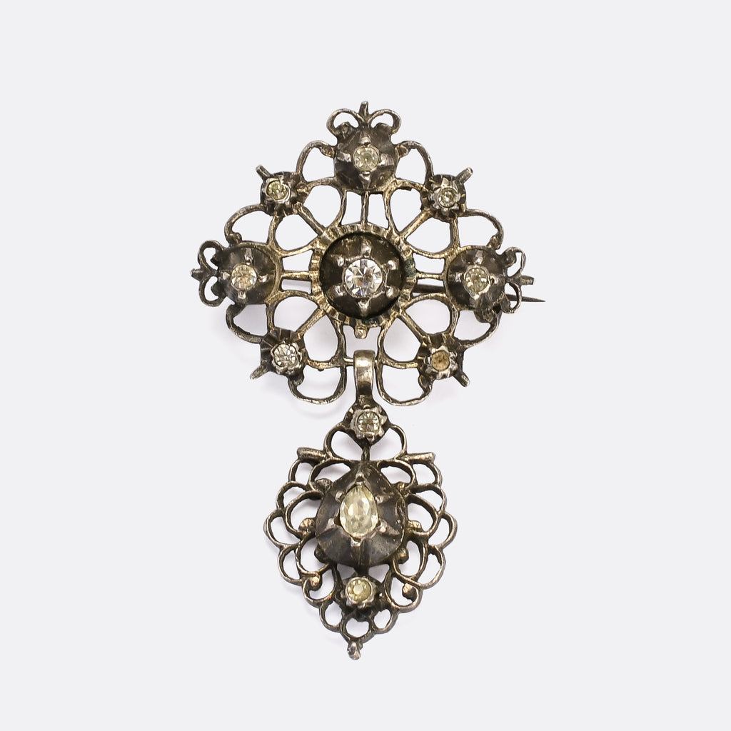 Georgian White Paste Filigree Brooch – Butter Lane Antiques