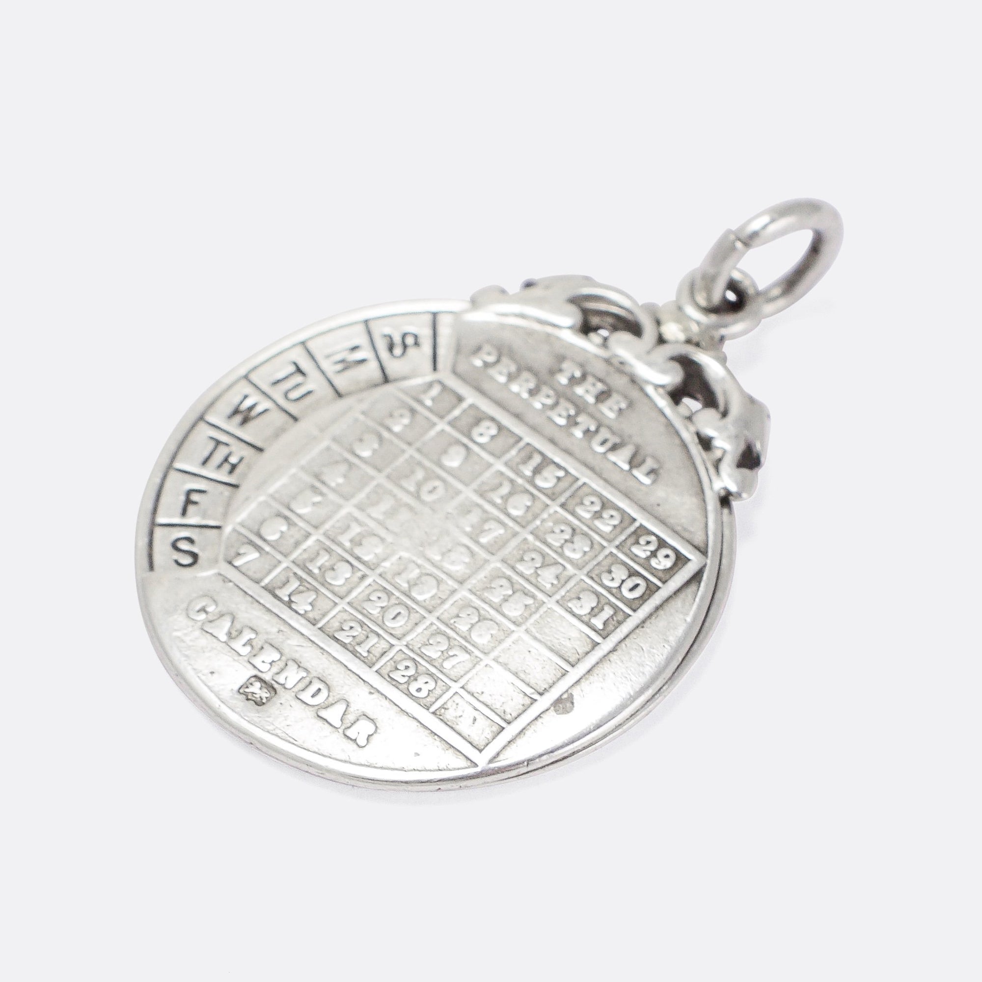 Edwardian Silver Perpetual Calendar Pendant – Butter Lane Antiques