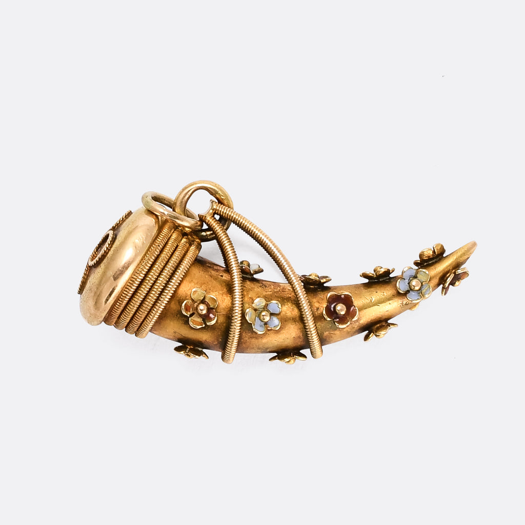 Georgian 18k Gold Cornucopia "Horn of Plenty" Charm – Butter Lane Antiques