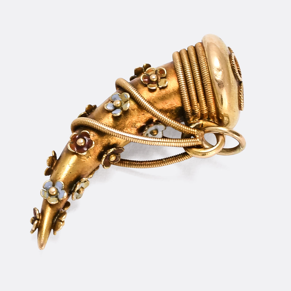 Georgian 18k Gold Cornucopia "Horn of Plenty" Charm – Butter Lane Antiques
