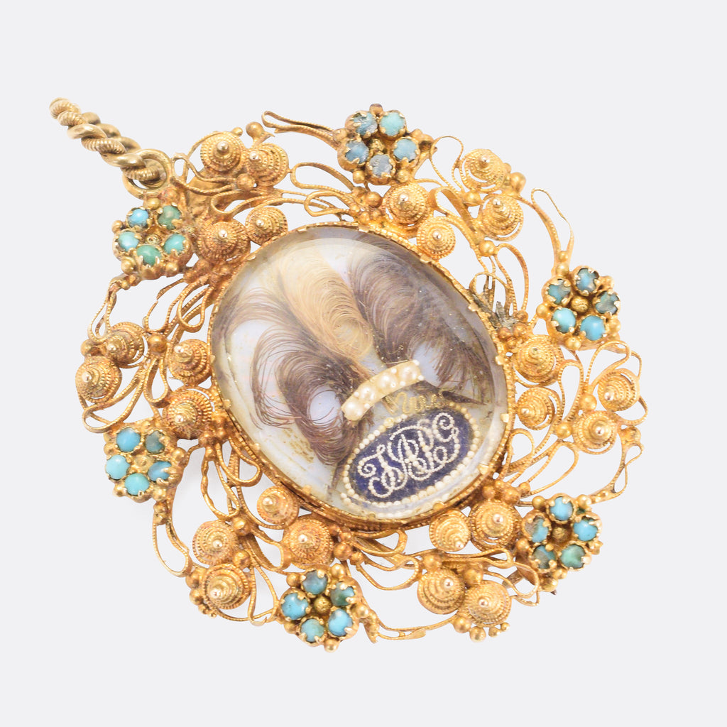 Regency Period Cannetille Forget-Me-Not Locket – Butter Lane Antiques