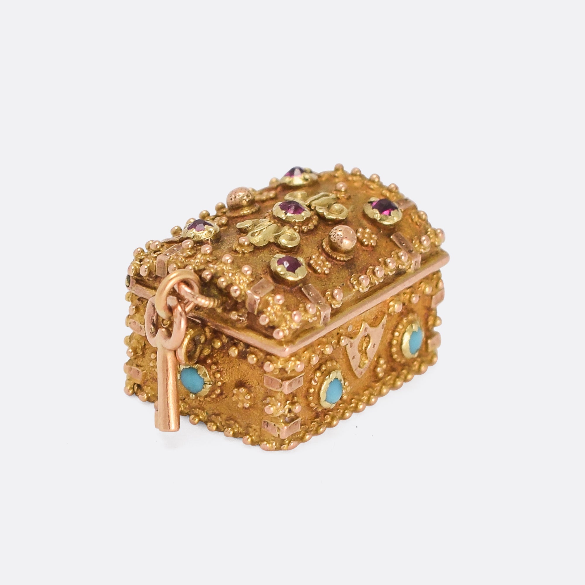 Regency Period Ruby & Turquoise Treasure Chest Locket – Butter Lane ...