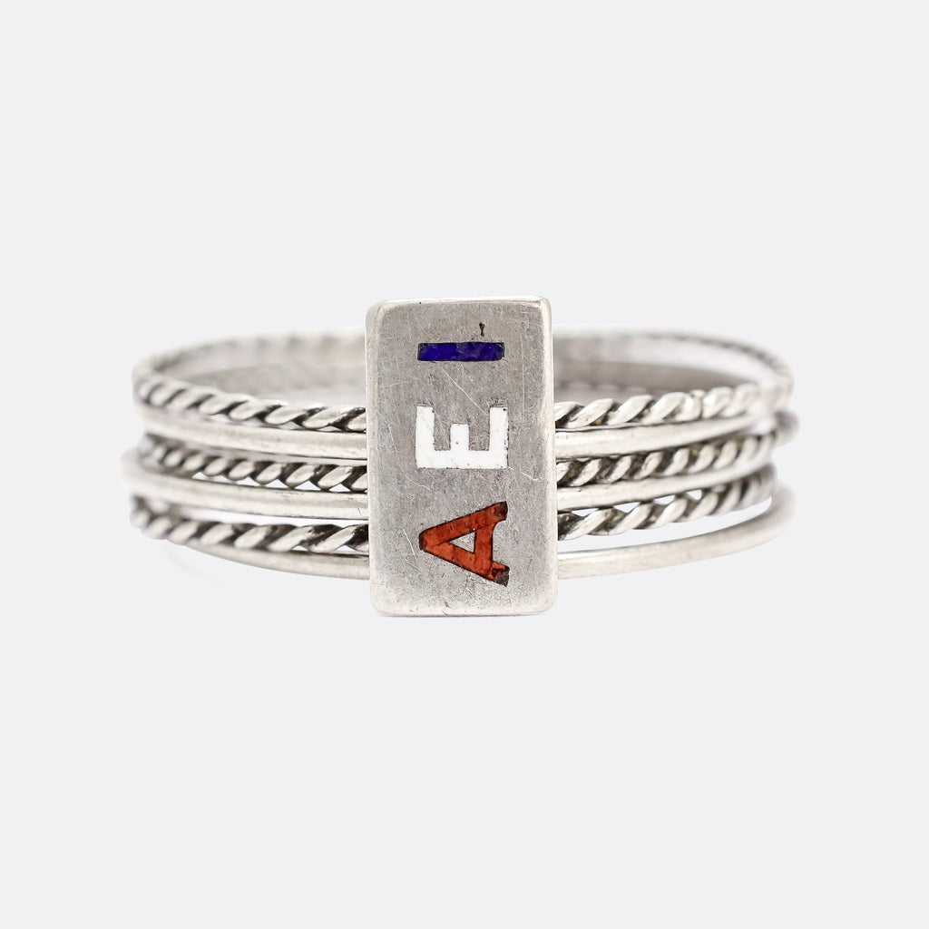 Victorian Enamel AEI Harem Ring – Butter Lane Antiques