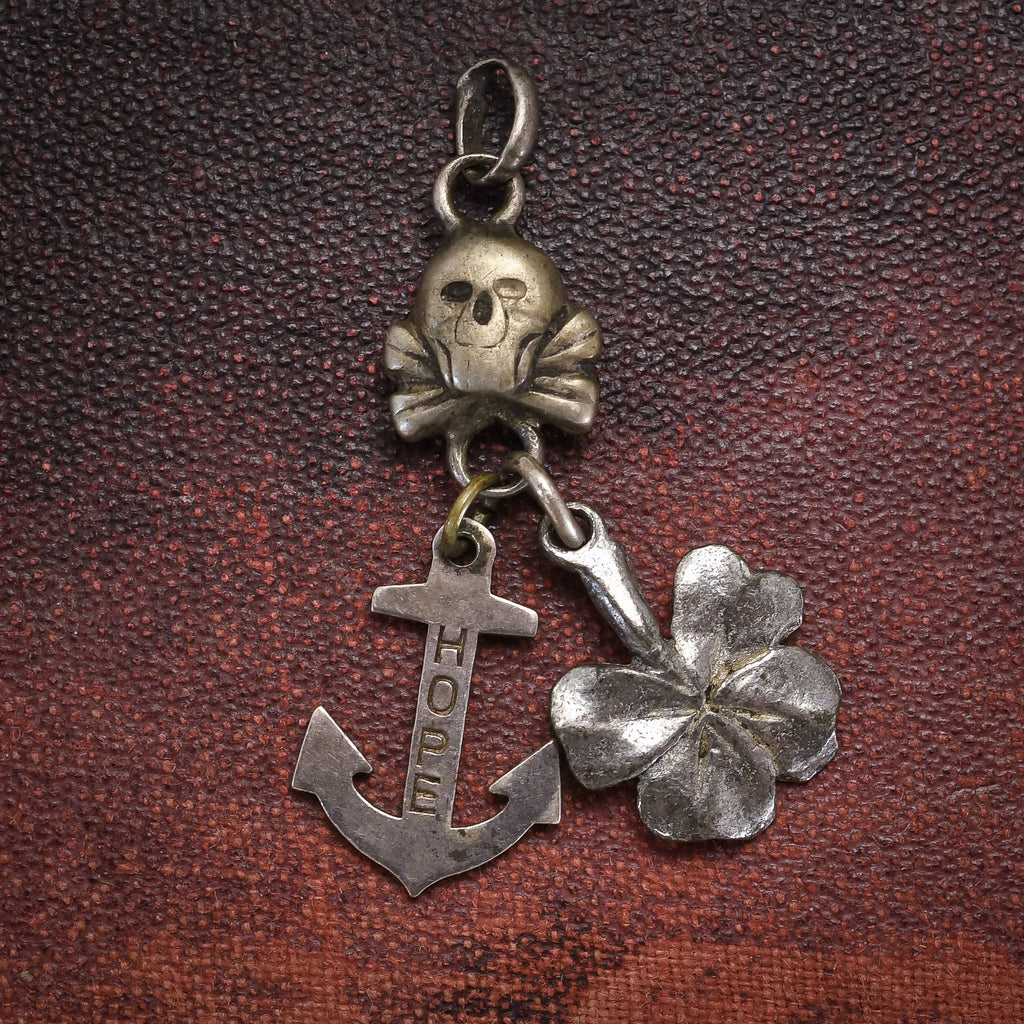 Victorian Silver Memento Mori "Hope, Luck & Death" Pendant – Butter ...