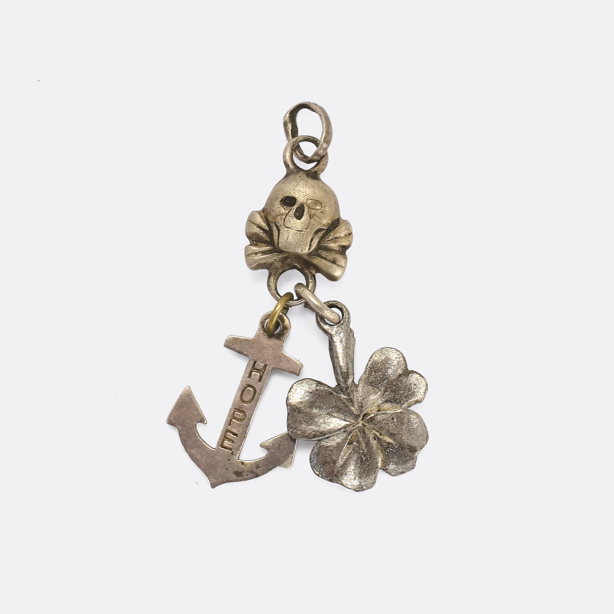 Victorian Silver Memento Mori "Hope, Luck & Death" Pendant – Butter ...